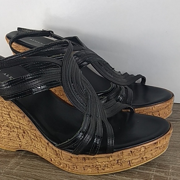 Athena Alexander | Shoes | Athena Alexander Black Wedge Sandal ...